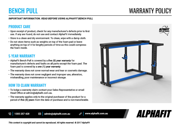 Pull Bench | AlphaFit